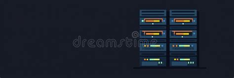 A Powerful Array Of Servers Features Blinking Indicators Operating