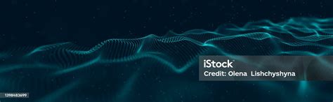 입자의 음악적 파동 건전한 구조적 연결 빛나는 입자의 파동이있는 추상적 인 배경 웨이브 3d 0명에 대한 스톡 사진 및 기타 이미지 Istock