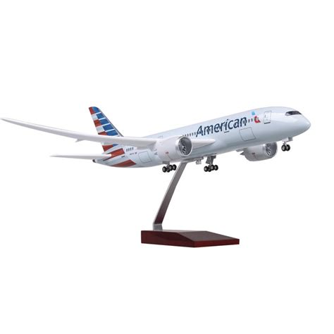 โมเดลเครื่องบิน American Airline B787 ขนาด 47 ซม ลำใหญ่ ทำด้วยเหล็ก มีล้อและฐานตั้งโชว์ Sale 1