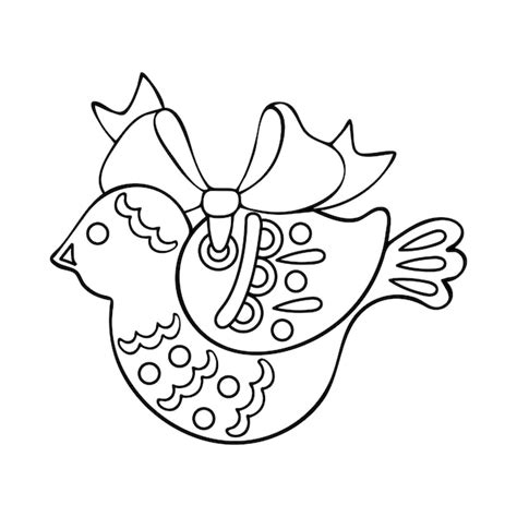 리본 활이 있는 색칠하기 책 진저브레드 새 크리스마스 달콤한 새해 복 많이 받으세요 손으로 그린 라인 아트 그림 어린이와 성인을