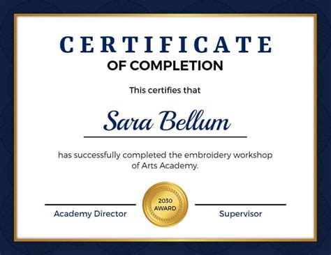 free printable customizable course certificate templates 42 off
