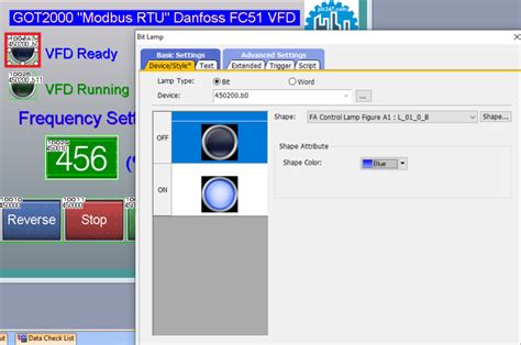Mitsubishi HMI Modbus RTU Danfoss FC Tutorial Plc Com
