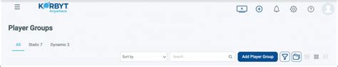 Creating Player Groups Korbyt Knowledge Base