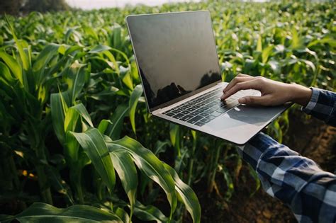 Los Agricultores Utilizan La Red Central De Datos En Internet Desde El