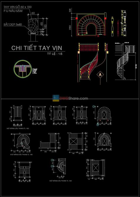 Details Handrail Stairs Handrails Autocad Free Download Free Download Website Of Autocad