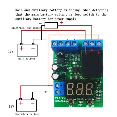 DC 12V 24V LED Digital Relay Switch Control Board Module Relay Module Voltage Detection Charging