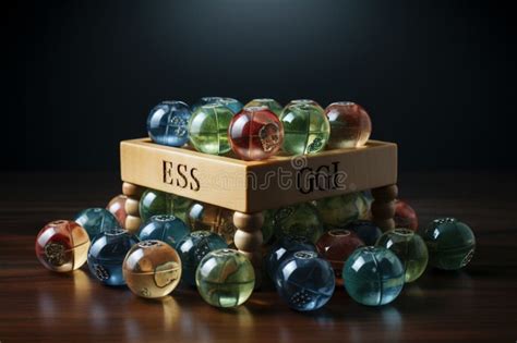 Statistics Network And Development On The Little Man Wooden Cube Stock