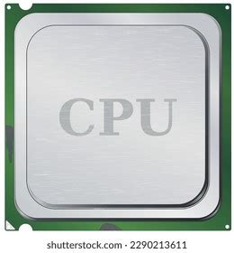 Processor Cpu Label Marked On Stock Vector Royalty Free