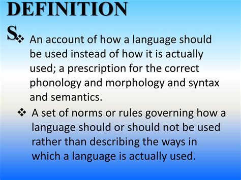 Prescriptive Linguistics Presentation Pptx