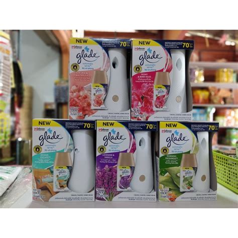 พร้อมส่ง เกลดออโตเมติค สเปรย์ปรับอากาศอัตโนมัติ 252 มล เครื่อง รีฟิล ถ่าน2ก้อน Glade