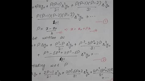Derivative Using Newtons Forward Interpolation Formula Numerical Analysis Ii Lecture 2 Youtube