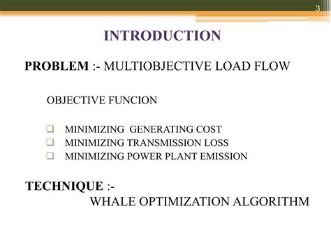 Multiobjective Load Flow Problem By Whale Optimization Ppt