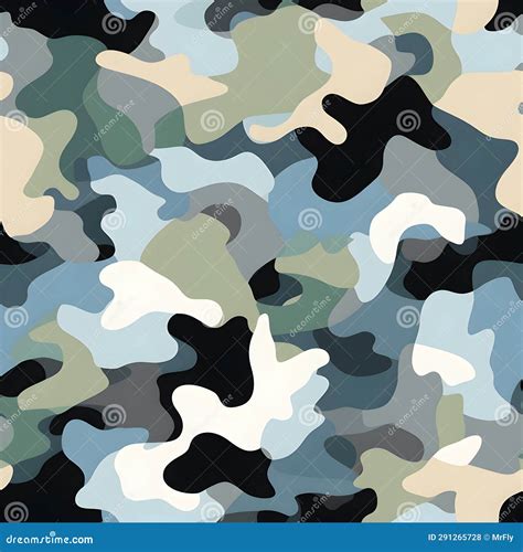 Realistic Camouflage Seamless Pattern Hunting Camo For Cloth Weapons