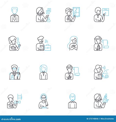Nomenclature Line Icons Collection Classification Naming Terminology Taxonomy