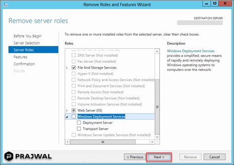 Uninstall Or Remove Windows Deployment Services Role