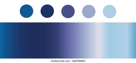 Blue Chrome Gradient Color Palette Primary Stock Vector Royalty Free
