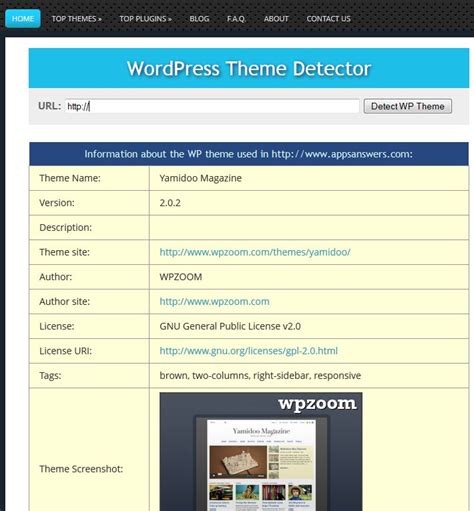 Wordpress Theme Detector Detect Themes And Plugins Wp Solver Theme