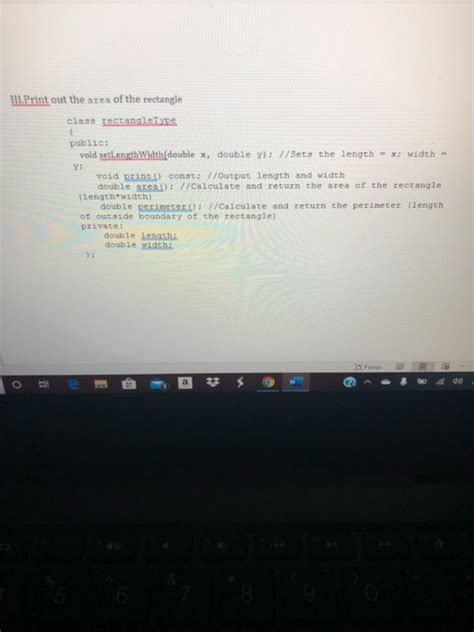 Solved I Declare An Instance Of Rectangletype Class