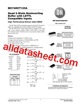 MC HCT A Datasheet PDF ON Semiconductor