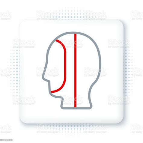 흰색 배경에 격리 된 라인 다이빙 후드 아이콘 스피어피싱 모자 겨울 수영 후드 다이빙 수중 장비 다채로운 개요 개념 벡터 기어