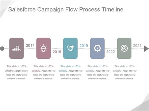 Salesforce Campaign Flow Process Timeline Ppt Slide Styles Powerpoint