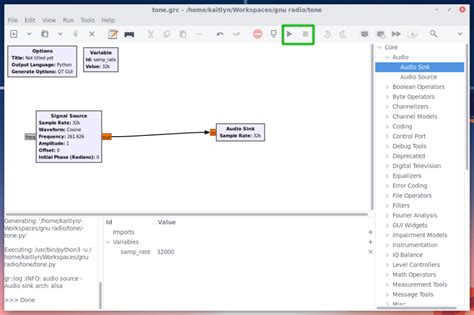 GNU Radio Introduction Kaitlyn S Tech Logs