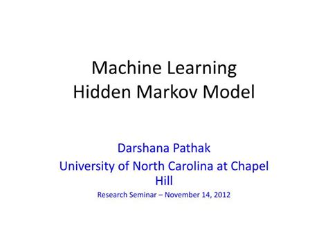 Ppt Machine Learning Hidden Markov Model Powerpoint Presentation Free Download Id2117341
