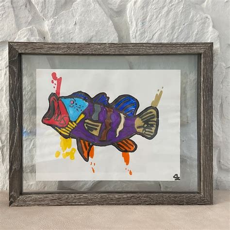 Peacock Bass Art Etsy