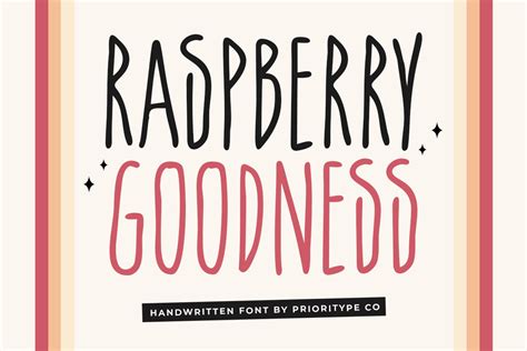 Raspberry Goodness Font Prioritype FontSpace