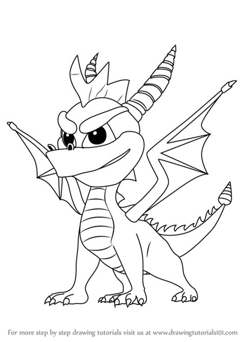 How To Draw Spyro The Dragon From Spyro Spyro Step By Step