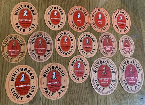 Whitbread Group Of 16 Different British Beer Labels