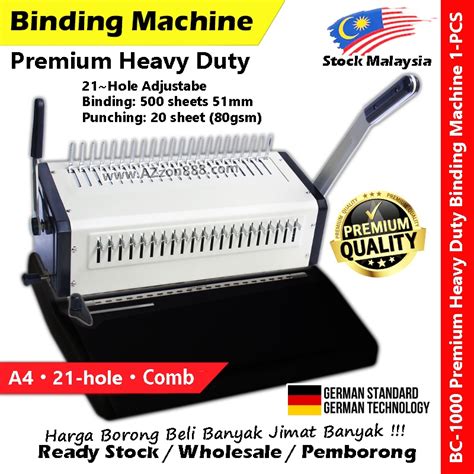 Comb Binding Machine Heavy Duty Premium German Quality BC 1000 Large Heavy Duty Comb