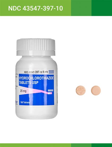 Hydrochlorothiazide 25 Mg Tablet 1000 Tablets 43547 0397 11 Merit