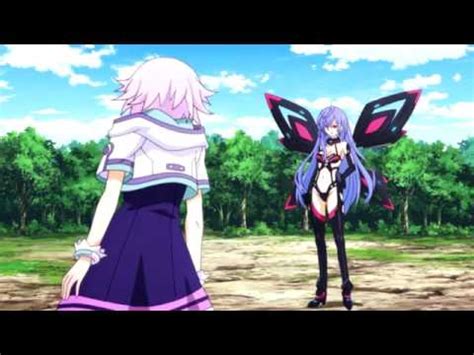 Hyperdimension Neptunia The Animation Iris Heart Vs Purple Heart The