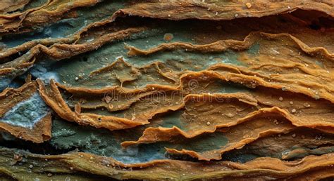 Closeup View Of Decomposing Organic Material With Mold And Fungus Stock