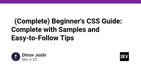 🔥complete Beginners Css Guide Complete With Samples And Easy To