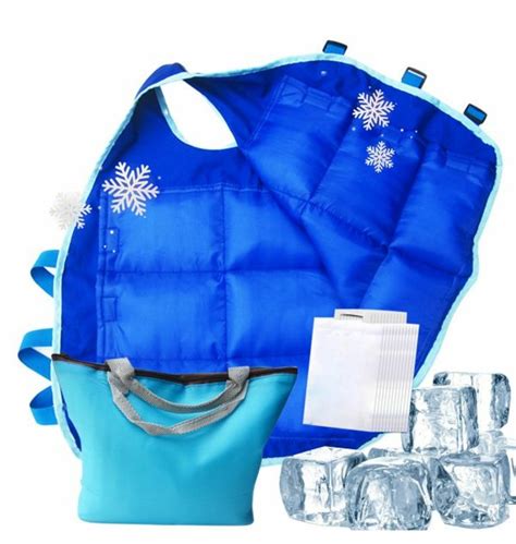 냉조끼 쿨링조끼 아이스 얼음 여름 등산 베스트 백 조끼더운 날씨용 반사 스트립 디자인아이스 팩 포함여름 냉각 티몬