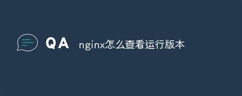 Nginx怎麼查看運行版本 Nginx Php中文網 Nginx怎麼查看運行版本 Nginx Php中文網