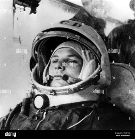 Cosmodrome Space Flight Airfield On April 12th 1961 Space Pilot Yuri Gagarin Takes The Bus To