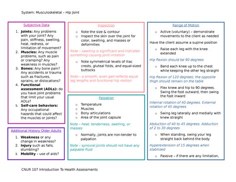 Msk Hip Joint Concept Map System Musculoskeletal Hip Joint Cnur