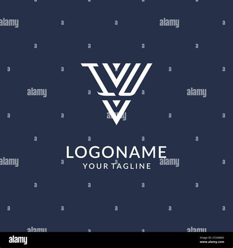 IU Triangle Monogram Logo Design Ideas Creative Initial Letter Logo With Triangular Shape Logo