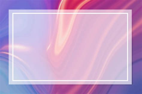 유체 배경에 흰색 사각형 프레임 무료 벡터