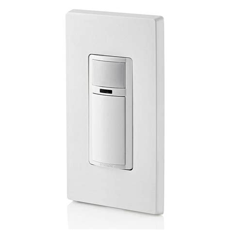 Decora Occupancy Motion Sensor Light Switch Auto On Or Manual On 15a Leviton