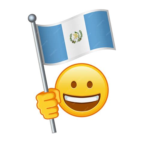 Premium Vector Emoji With Guatemala Flag Large Size Of Yellow Emoji Smile