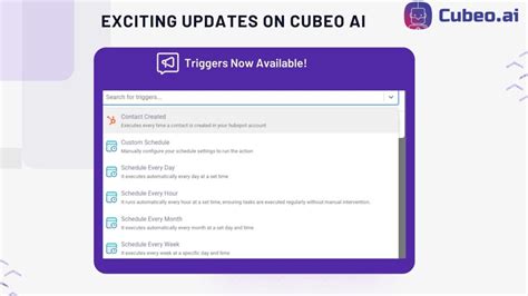 Introducing Cubeo Ai Triggers Automation That Works When You Need It
