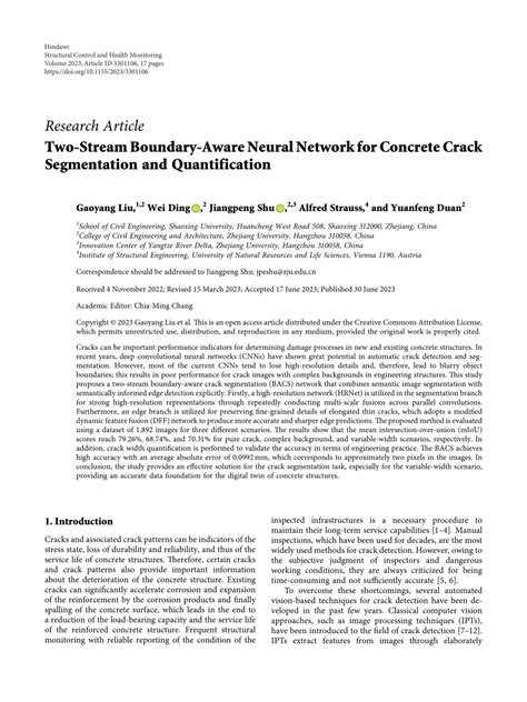 Pdf Two Stream Boundary Aware Neural Network For Concrete Crack