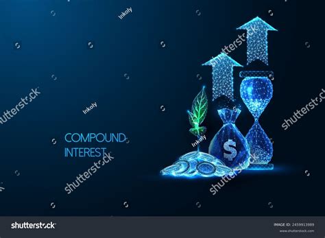 Compound Interest Wealth Accumulation Financial Growth Stock Vector