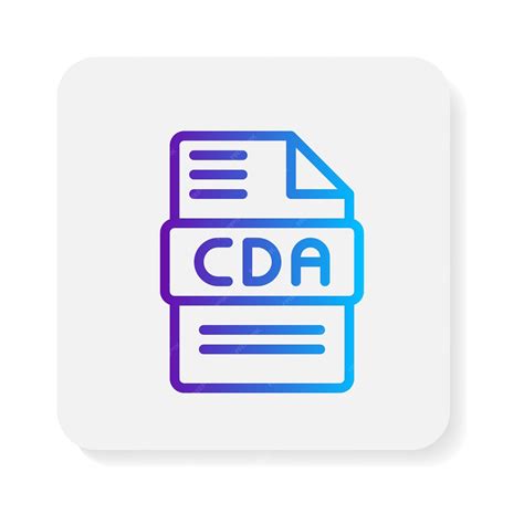 Premium Vector Cda Document File Flat Icons Files Type Symbol Icon