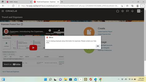 Expense Module Error Youre Missing Employee Setup Information For