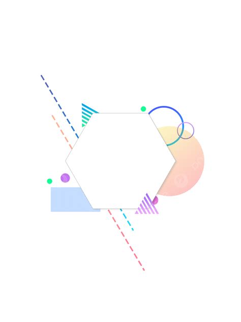 Gradient Geometric Memphis Creative Decorative Pattern Colorful Border